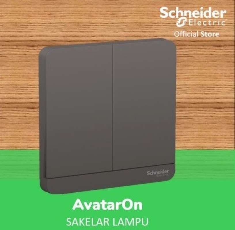 Promo Saklar Schneider Avatar On Double 2 Gang Dark Grey - E8332l1led ...
