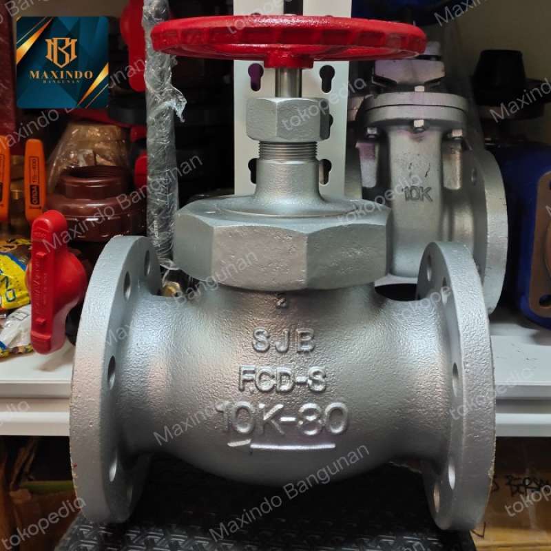 Promo Globe Valve 3 Inch Kitz Cast Iron Flange Jis 10k Steam Sjb Fcd S ...