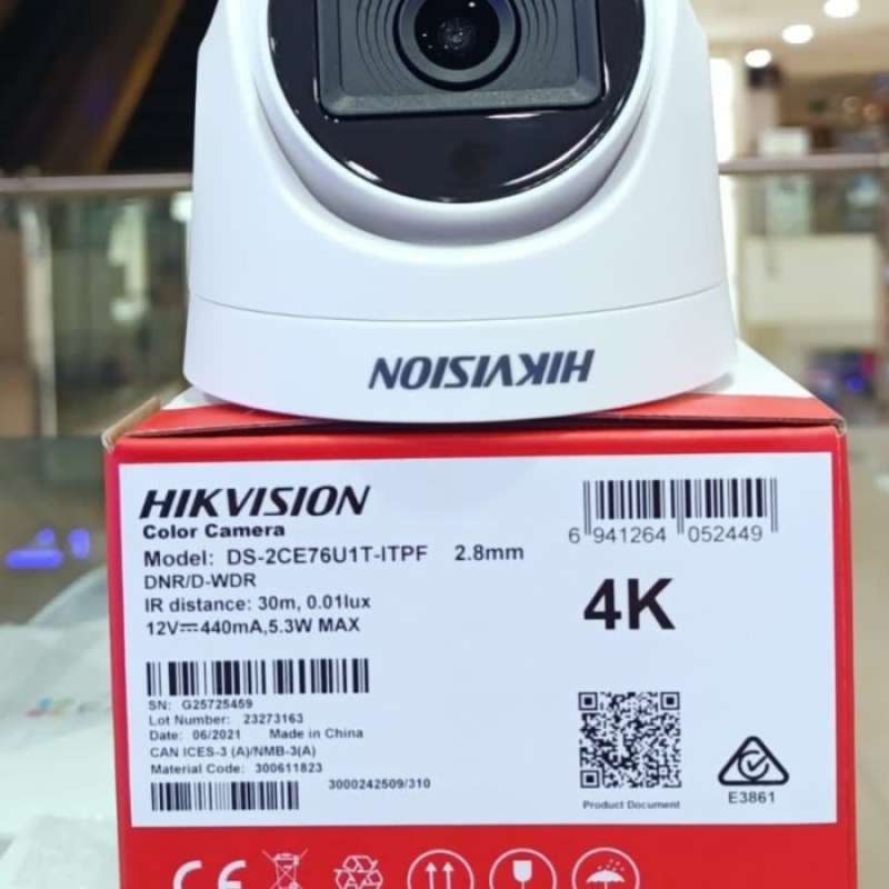 Promo Camera Cctv 8mp Hd 4k Ds-2ce76u1t-itpf Hik-vision 8mp Diskon 23% ...