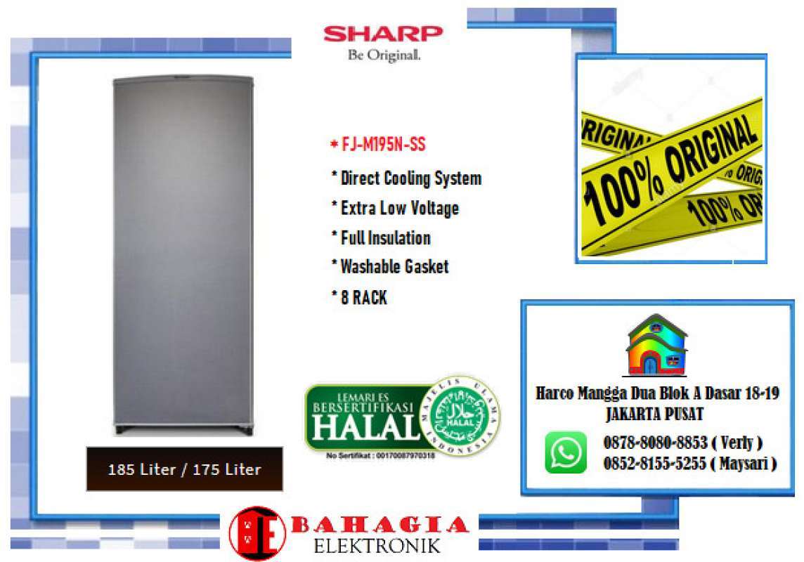 Promo Sharp Fj-m195n-ss Freezer Series Diskon 23% Di Seller Sejahtera ...