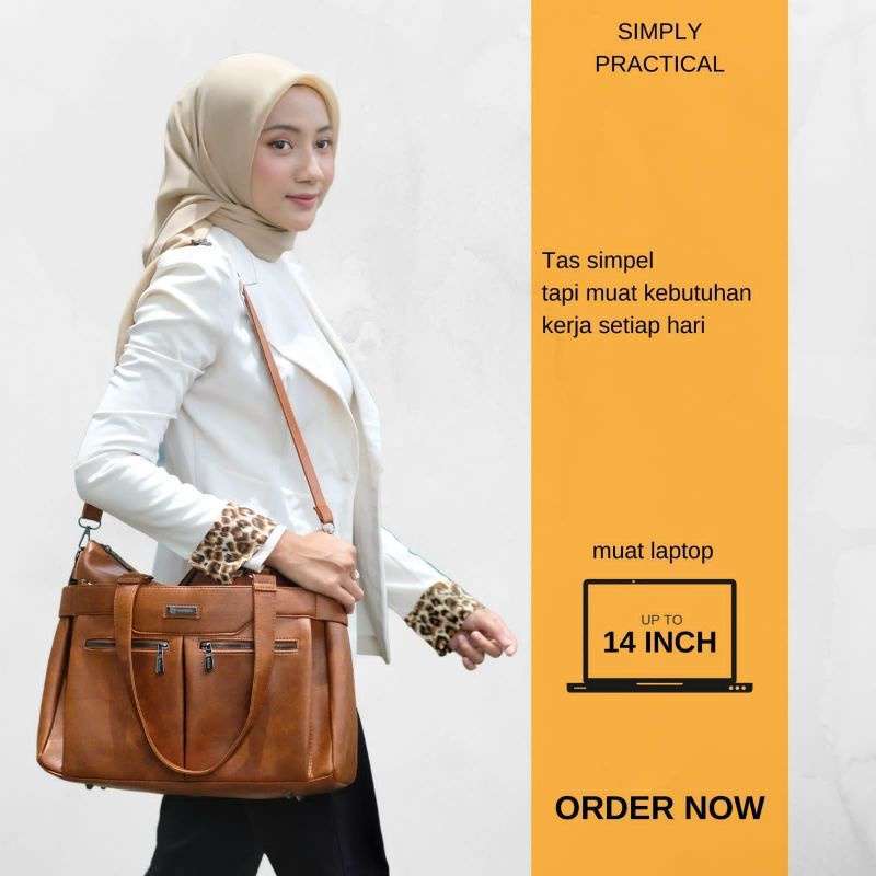 Promo Nuala Bag By . Tas Kerja, Tas Kuliah, Muat Laptop 14 Inch. Tas ...