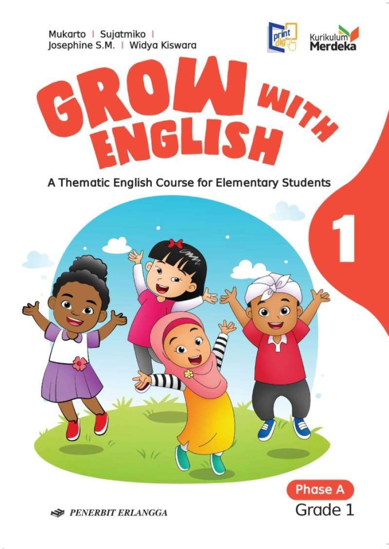 Jual Buku Grow With English Kelas 1,2,4 Kumer Erlangga - Kelas 1 Di ...