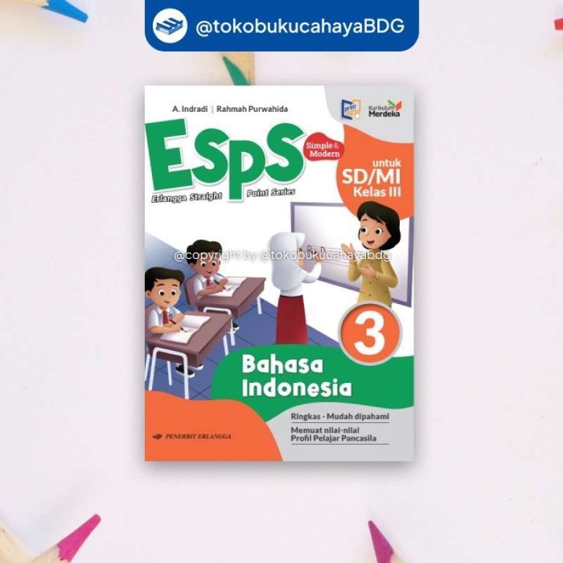 Jual Paket Buku Sd Kelas 3 Kur Merdeka Erlangga Esps Grow With English Pjok - Pjok 3 Km Di ...