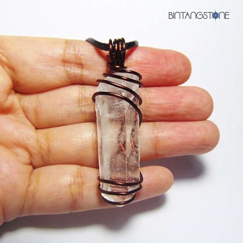 Jual Kalung Pendulum Lemurian Wire Clear Crystal Healing Pointer ...