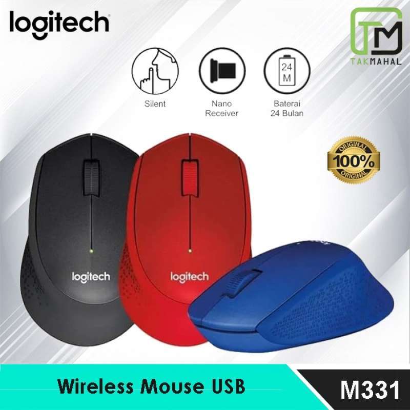 Promo Mouse Wireless M331 Silent Plus M 331 Garansi Resmi Diskon 23% Di Seller Lepimu Store ...