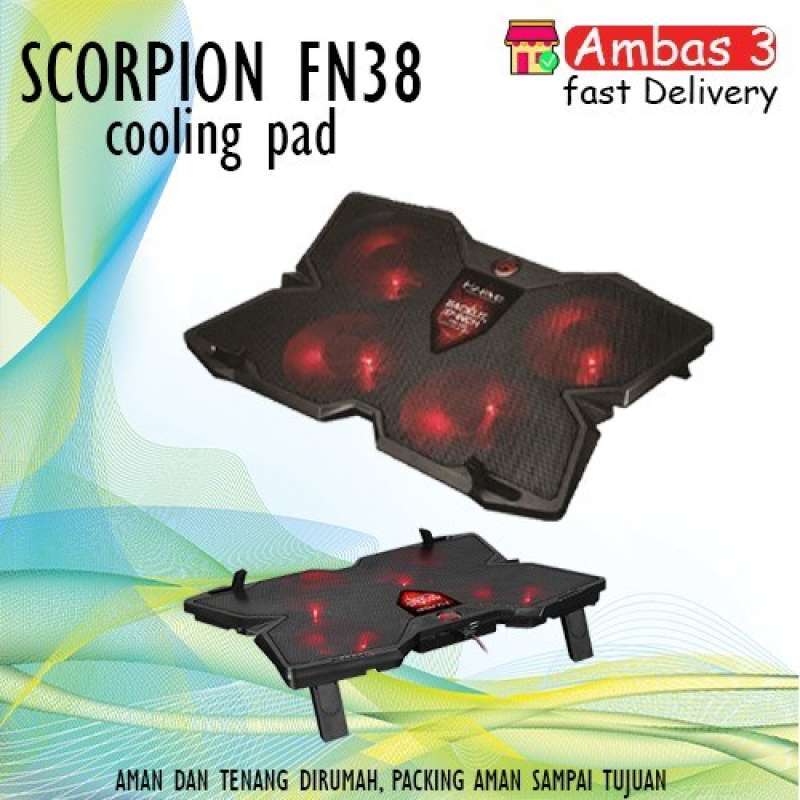 Promo Scorpion Fn38 Coolingpad For Gaming 4 Fan With Usb Hub Diskon 23% ...