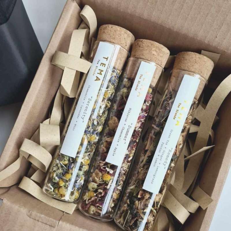 Jual Tema Tea 3 Glass Tube Gift Box - Loose Leaf Tea - Custom Di Seller ...