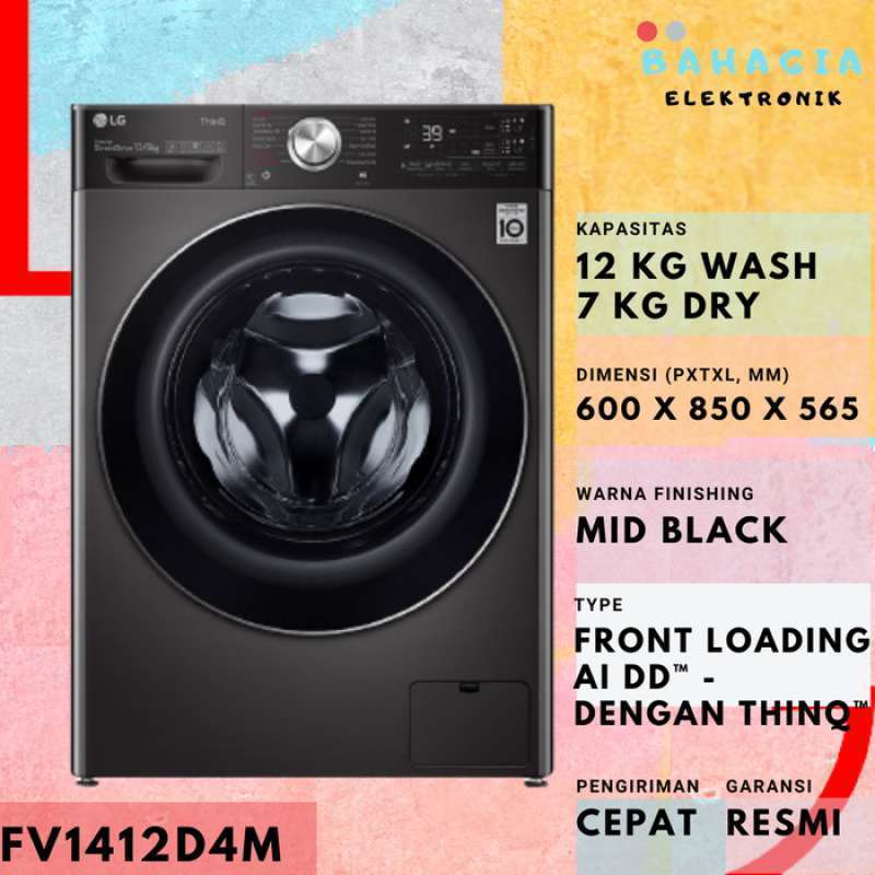 Jual Lg Fv1412d4m Mesin Cuci 12/7kg, 1400 Rpm. Washer Dryer Aidd Motor Di Seller Rebana ...