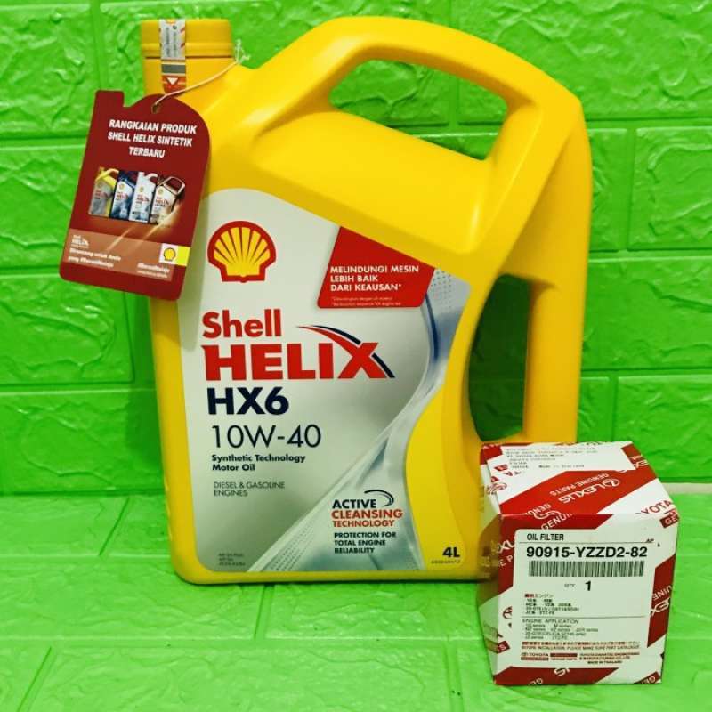 Promo Oli Shell Helix Hx6 10w-40 4l / Paket Filter Oli Innova Fortuner ...