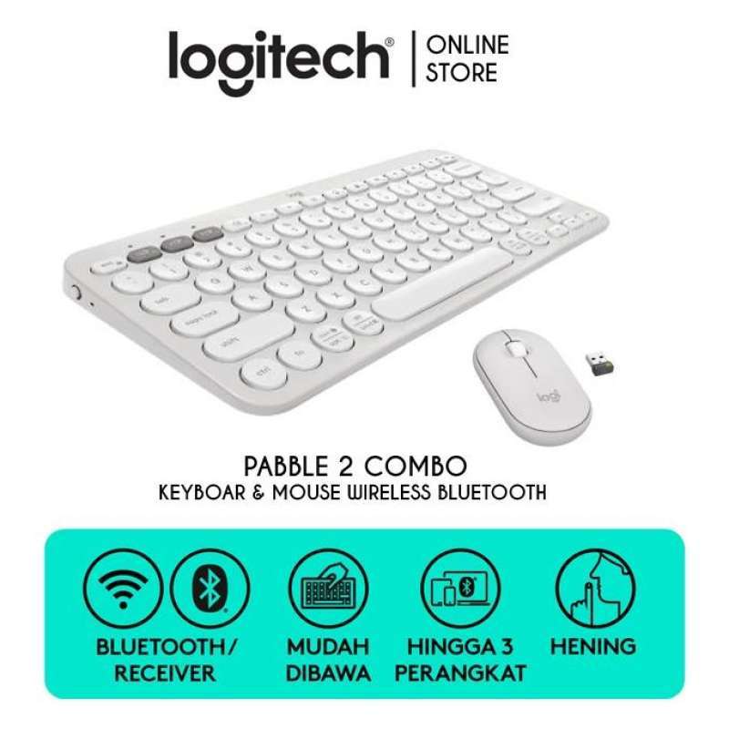 Jual Logitech Pebble 2 Combo Keyboard And Mouse Wireless Bluetooth