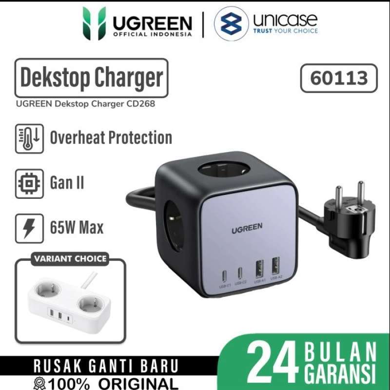 Promo Desktop Charger Adaptor Ugreen Diginest 65w Usb A Type C Power ...