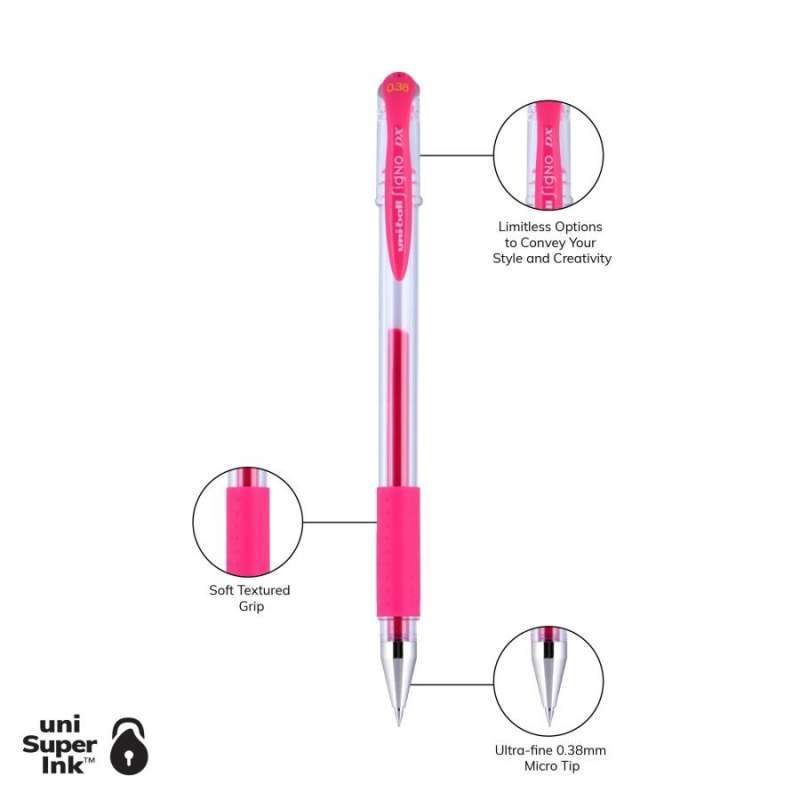 Jual Uni Ball Signo Dx 0.38mm Mitsubishi Gel Ink Pen Um-151 - Purple Di ...