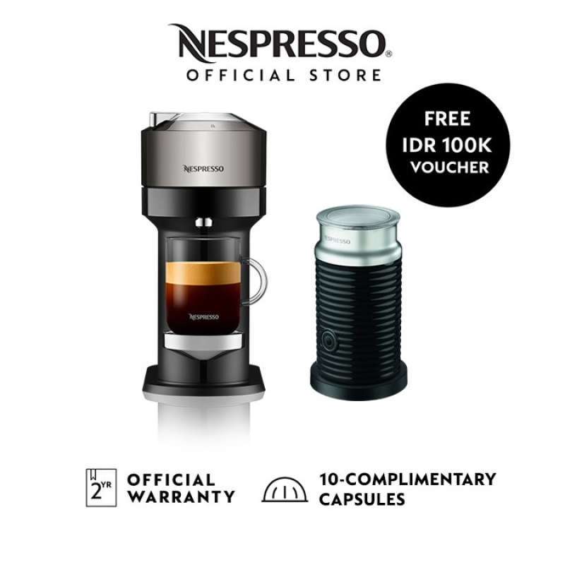Promo Nespresso Vertuo Next Deluxe Coffee Machine Silver, With ...