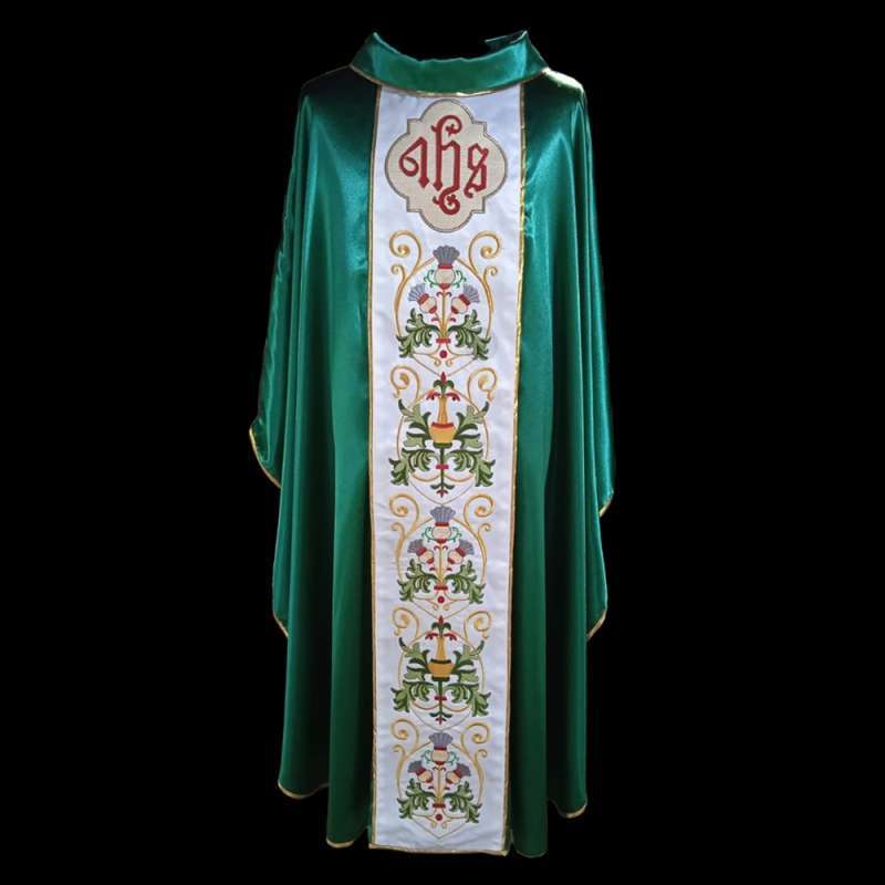 Jual Kasula Imam Roh Kudus Merah Ukir Bunga Salib Ihs Imlek Merah St ...