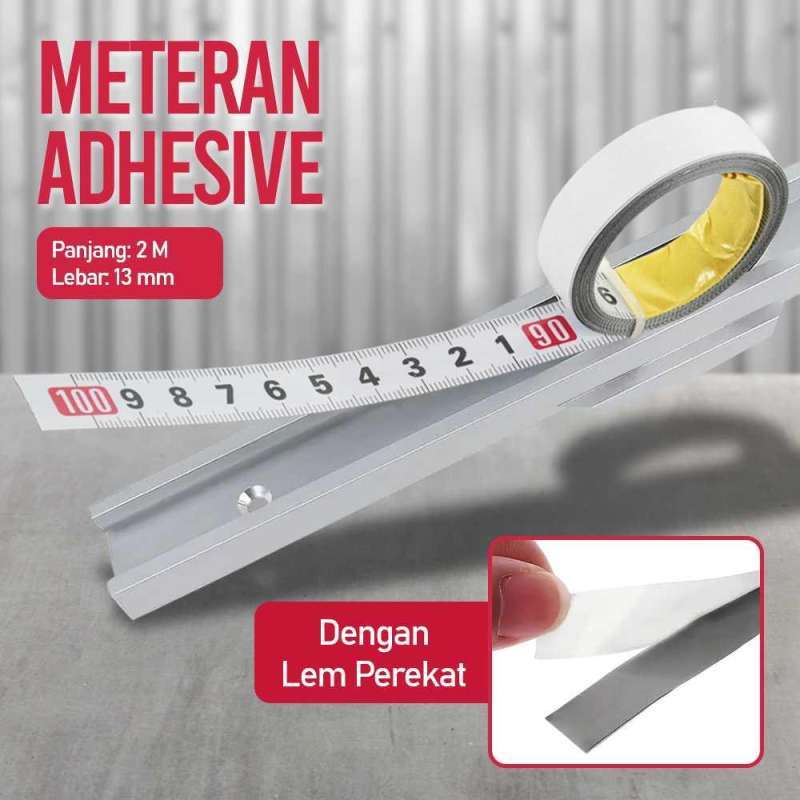 Jual Mayitr Meteran Adhesive Scale Bar Steel Ruler 2m M003 Meteran ...