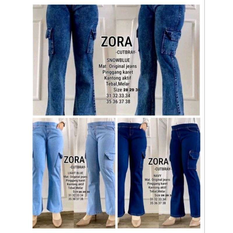 Promo Celana Cutbray Cargo Jeans Wanita Pinggang Full Karet Viral. - 31 ...