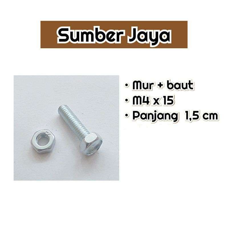 Jual Mur Baut M4 X 15 Panjang 1,5 Cm Di Seller Rahayu Material - Medan Satria-2, Kota Bekasi ...