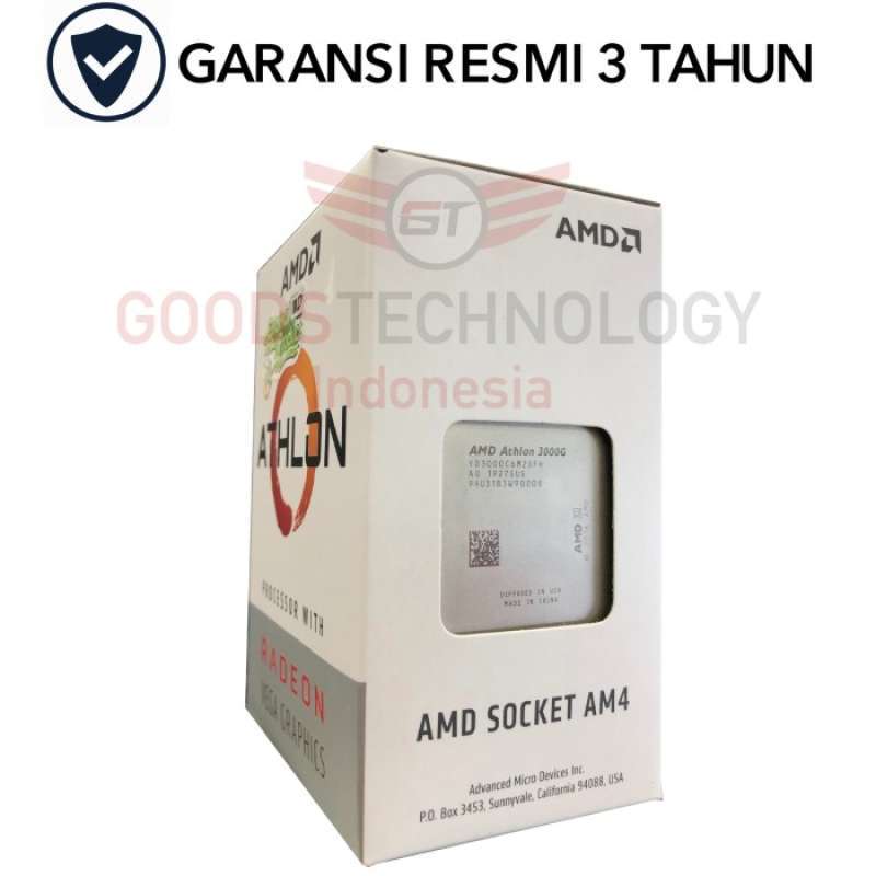 Promo Amd Athlon 3000g (radeon Vega 3) 3.5ghz Am4 [box] - 2 Core Diskon ...