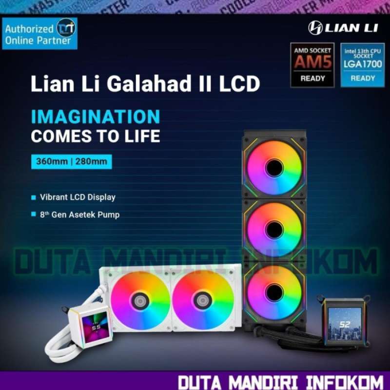 Promo Lian Li Galahad Ii Lcd 280 360 - Argb Aio Liquid Cpu Cooler 2.88â ...