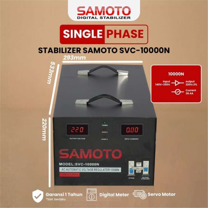 Promo Stabilizer Single Phase Samoto 10000va 7000w 10kva Rumah Ruko ...