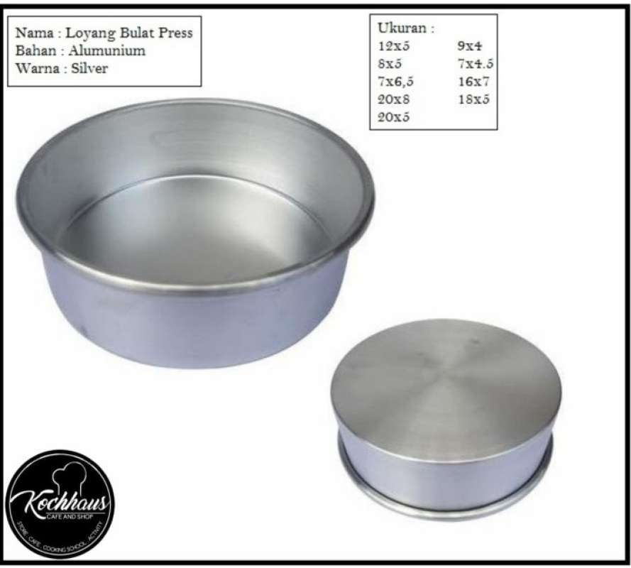 Promo Loyang Bulat Lokal Press Tanpa Sambungan 20 X 5 Cm Made In ...