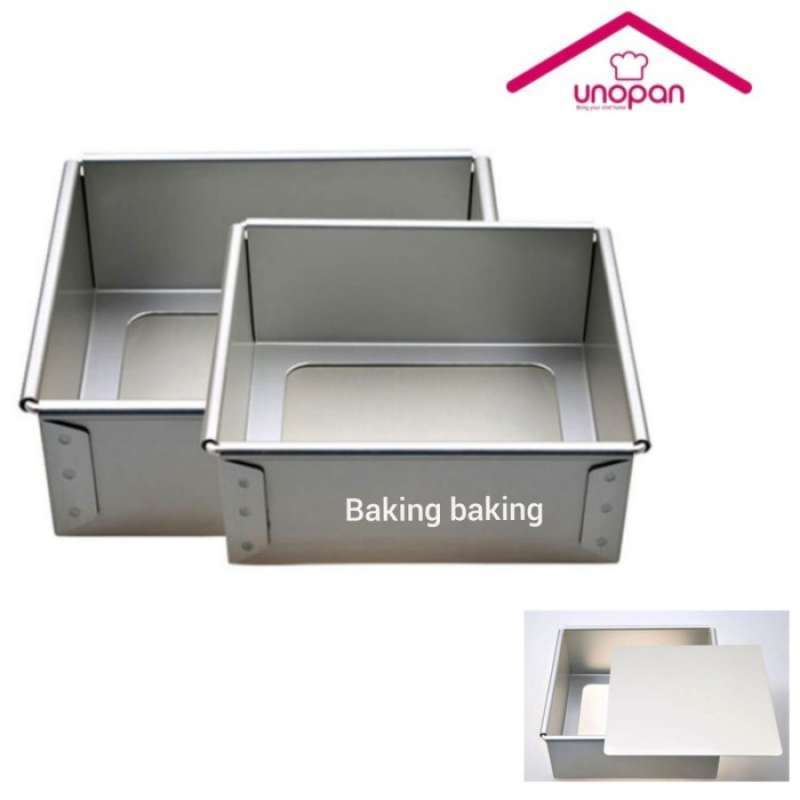 Promo Unopan Square Cake Pan Removable Bottom/ Loyang Persegi Bongkar ...