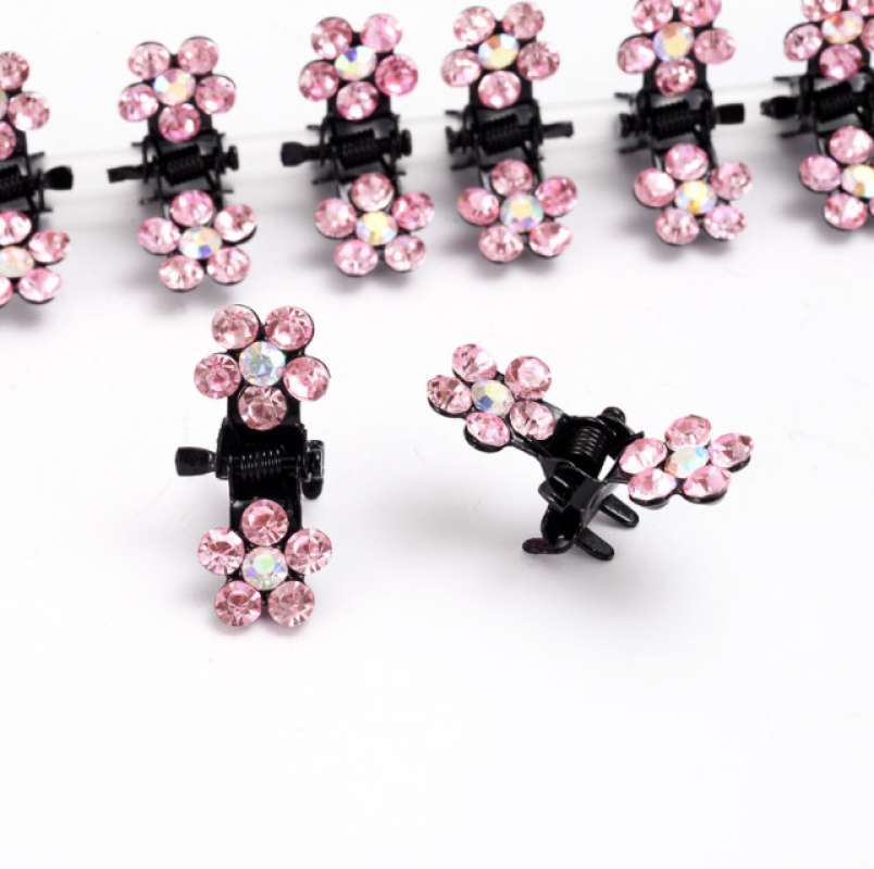 Jual Jepit Rambut Anak Kecil Berlian 12 Pcs Model Kupu Bunga Ellery ...