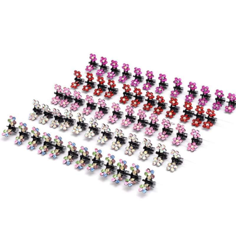 Jual Jepit Rambut Anak Kecil Berlian 12 Pcs Model Kupu Bunga Ellery ...
