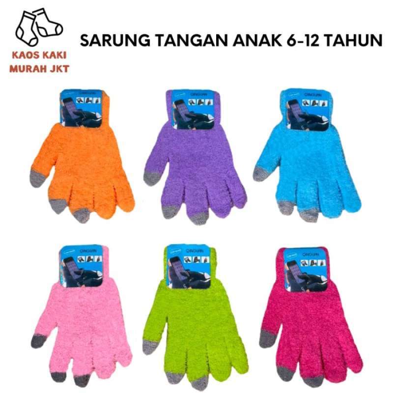 Jual Sarung Tangan Anak Polos Umur 7-12 Tahun Touch Screen - Ungu Di ...