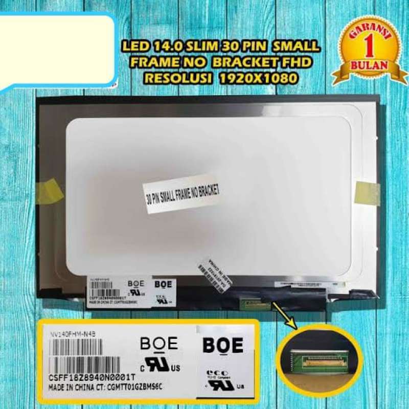Promo Lcd Led 14.0 Slim 30pin Small Frame No Baut Full Hd 1920x1080 ...