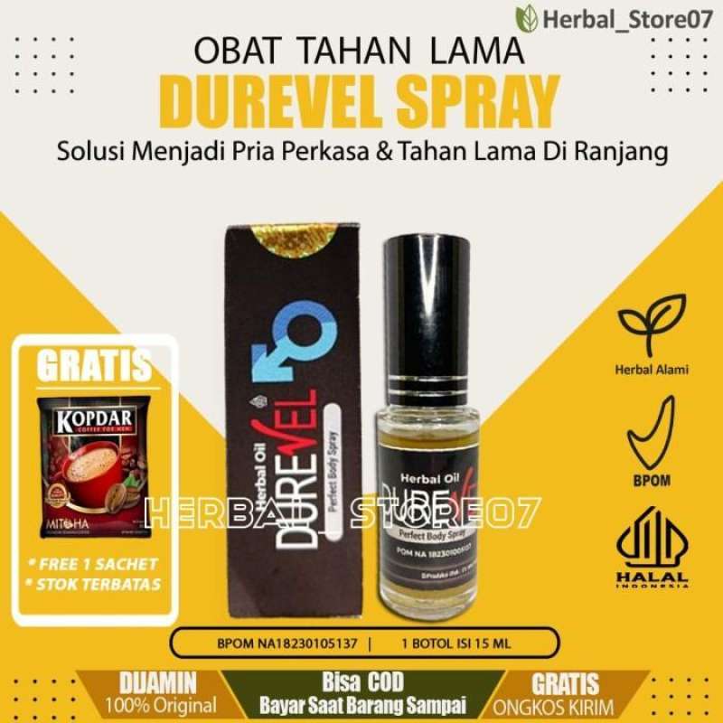 Jual Durevel Spray Asli Original 100% Obat Tahan Lama Atasi Edzakulasi Dini Di Seller Herbal ...