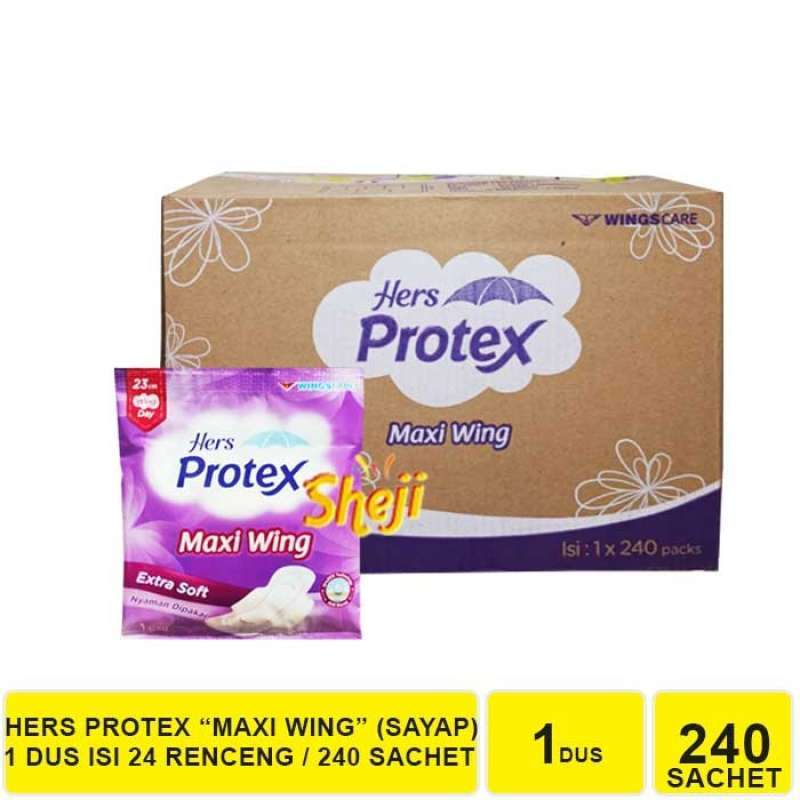 Jual 1 Dus Isi 240 Sachet Hers Protex Maxi Wing Di Seller Sheji ...