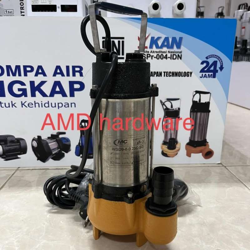 Jual Pompa Celup Stainless Heavy Duty 250w 1/3hp 1 1/4inch Wsd9-8-0.25c ...