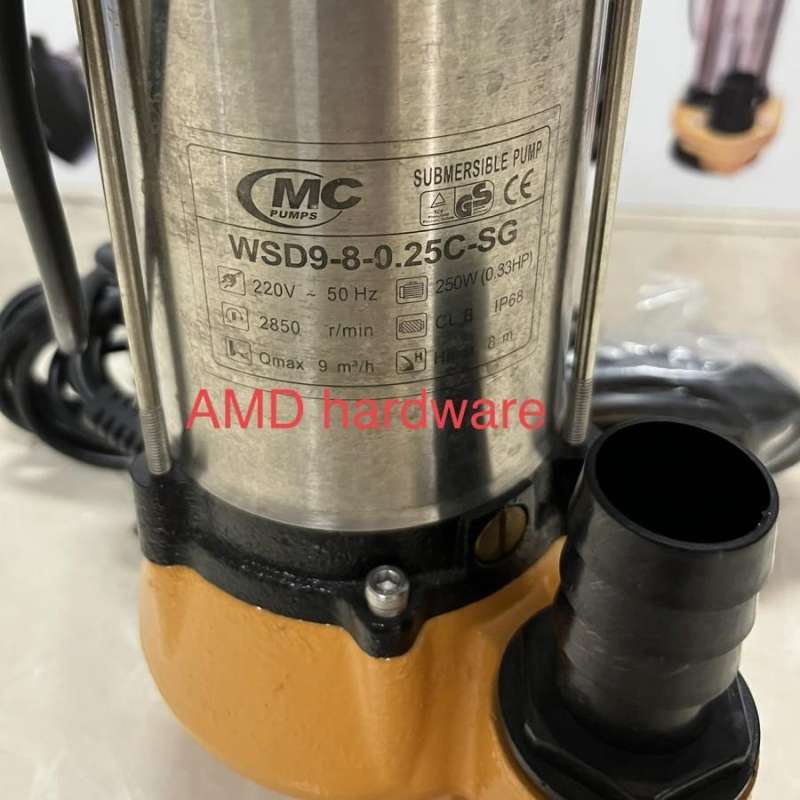 Jual Pompa Celup Stainless Heavy Duty 250w 1/3hp 1 1/4inch Wsd9-8-0.25c ...