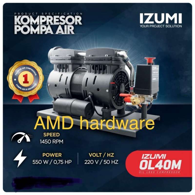 Jual Izumi Mesin Kompresor Pompa Air Oilless Jet Pump 40 M Sumur Bor ...