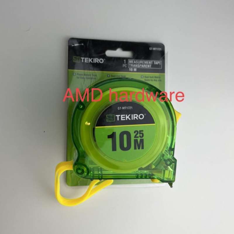 Jual Meteran Plastik Karet 10m Tape Measure 10 Meter Original Tekiro ...