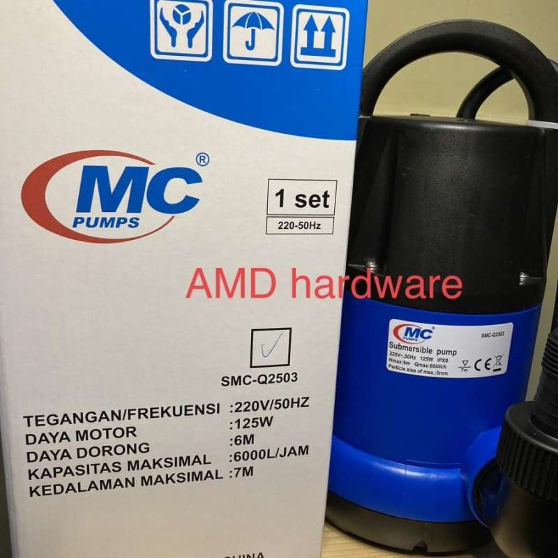 Jual Mc Pump Pompa Celup Manual 125w Hisap Submersible Air Bersih Smc ...