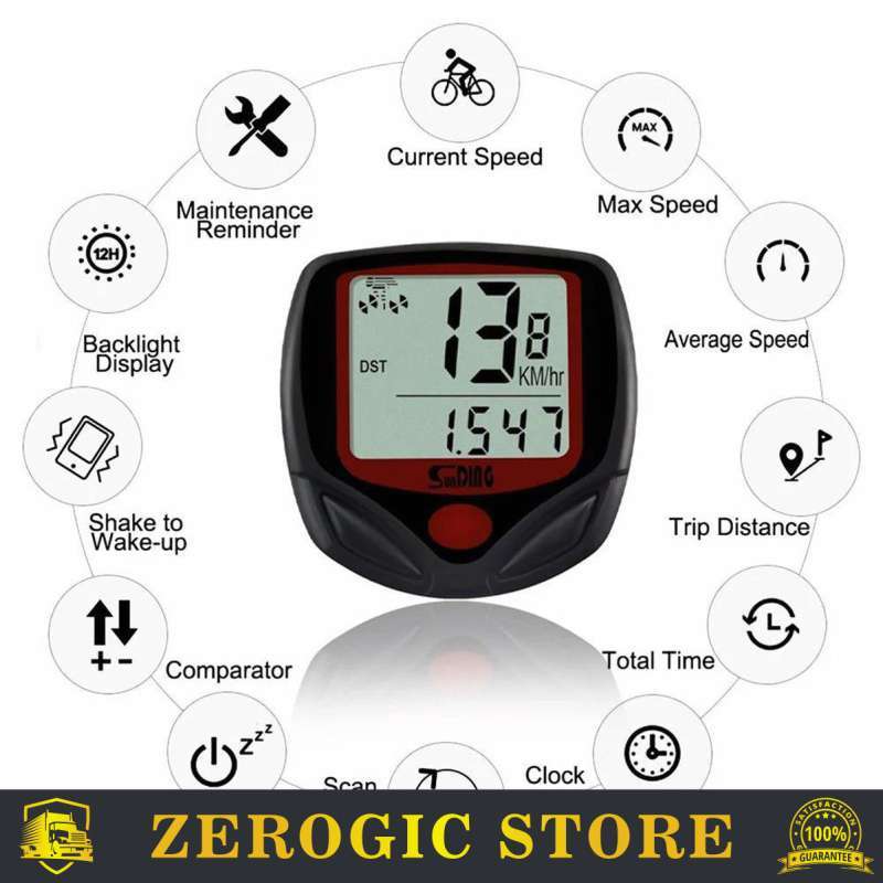 Jual Speedometer Sepeda Waterproof Layar Lcd Backlight Battery Powered ...
