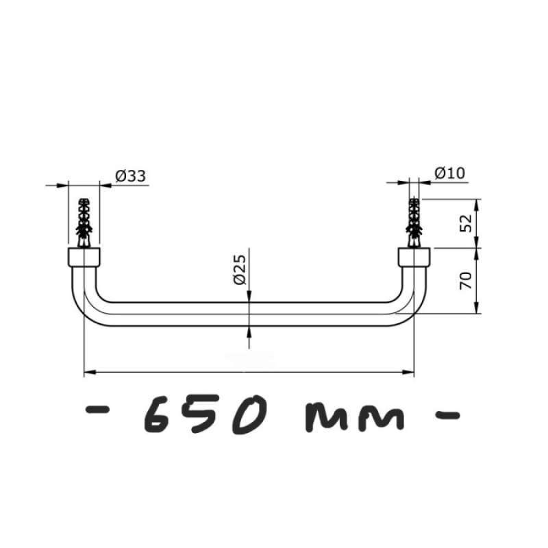 Promo Grab Bar Toto Tx3a3 (65 Cm) Untuk Pegangan Tangan Di Kamar Mandi ...