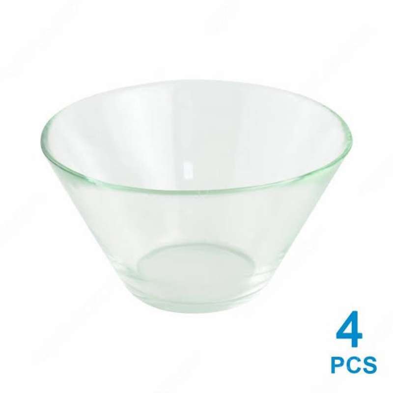 Promo Rai Glass Bowls Set Of 4 (900ml) Mangkok Kaca Bening Diskon 23% ...