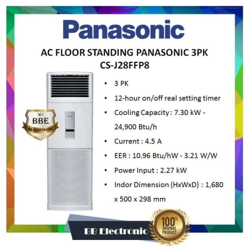 Promo Ac Floor Standing Panasonic 3pk Cs-j28ffp8 Diskon 23% Di Seller ...
