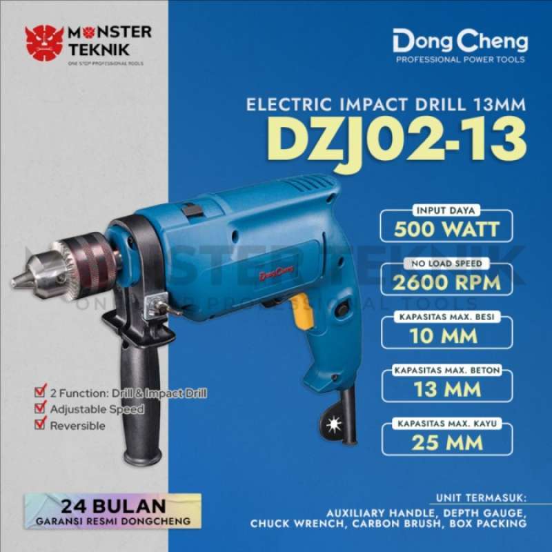 Promo Mesin Bor 13mm Dongcheng Dzj02-13 Impact Drill V.speed 500w ...