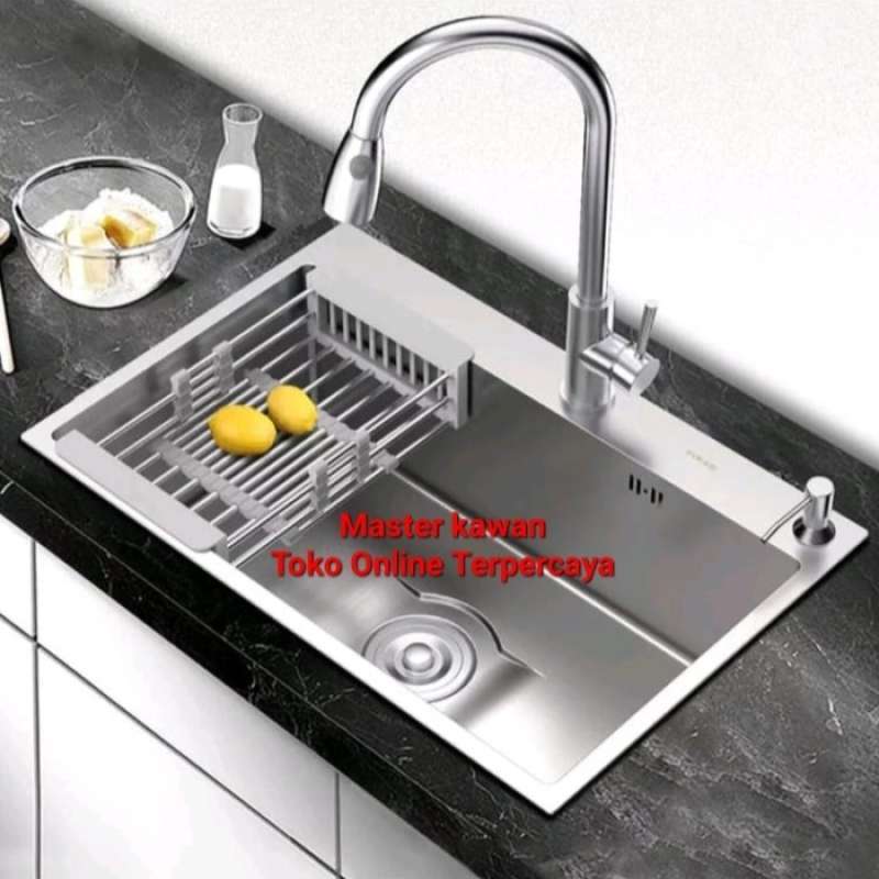 Promo Paket Kitchen Sink Stainless Inobe 6045 Tirisan Tarik + Kran ...