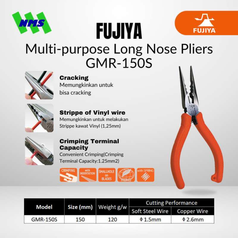 Promo Tang Potong 6in1 Fujiya Gmr-150s Multipurpose Long Hose Pliers Japan Diskon 23% Di Seller ...