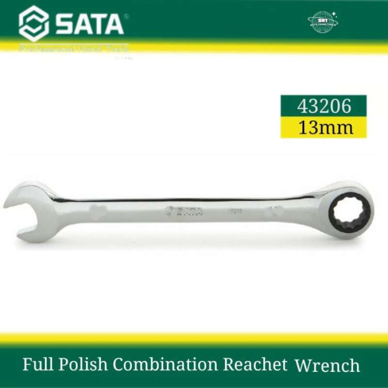 Promo Sata Kunci Ring Pas 13 Mm 43206 Full Polish Comb Ratchet Wrench ...