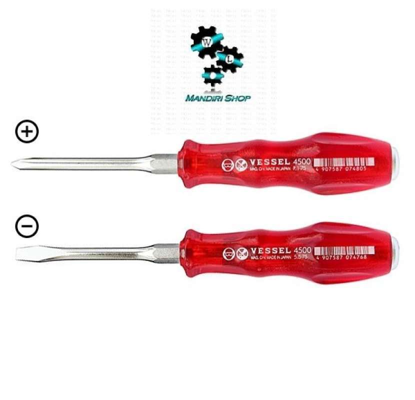 Promo Vessel Power Grip Screwdriver Tipe 4500 +3x150 Diskon 23% Di ...