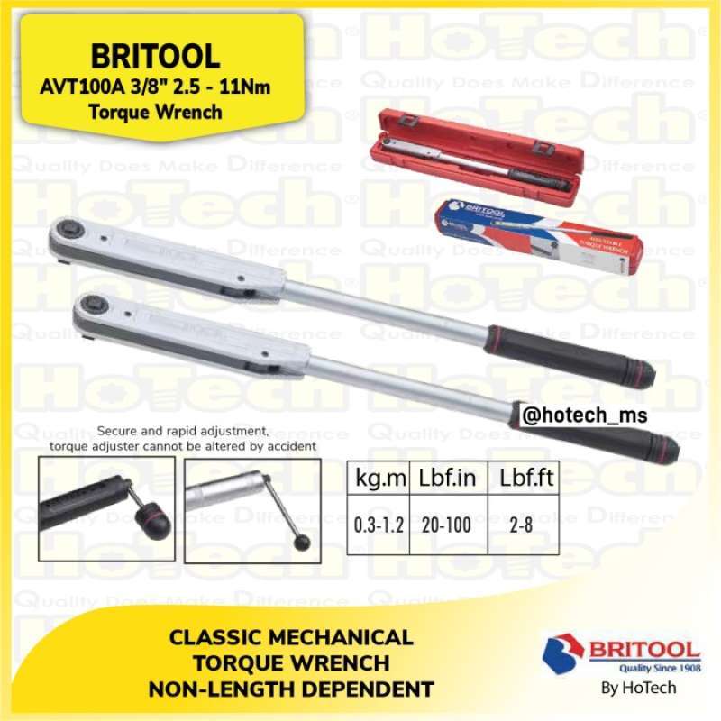 Promo Britool | Avt100a | Avt 100a Torque Wrench 3/8 | Kunci Moment 3/8 ...