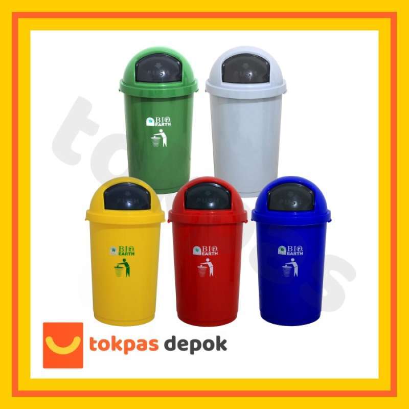Promo Promo- [khusus Gojek Grab] Tempat Sampah Besar Bio 50 Liter Green ...