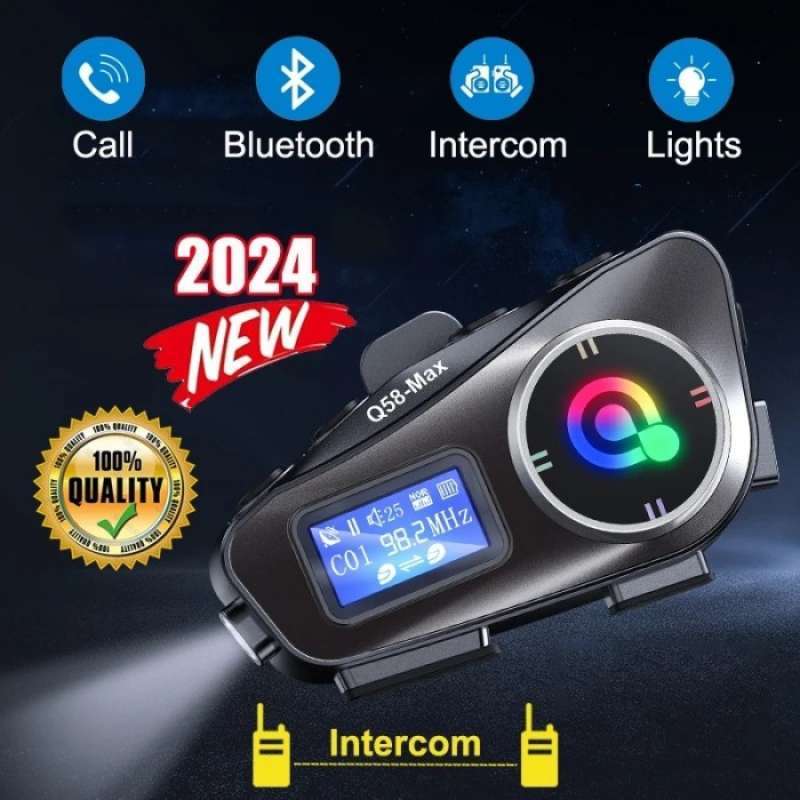 Promo Q58 Max Intercom Helm Bluetooth Universal Helmet Motorcycle With ...
