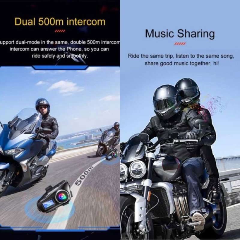 Promo Q58 Max Intercom Helm Bluetooth Universal Helmet Motorcycle With ...